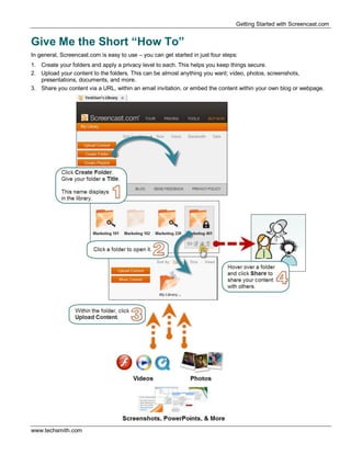 Screencast.com getting started_guide | PDF