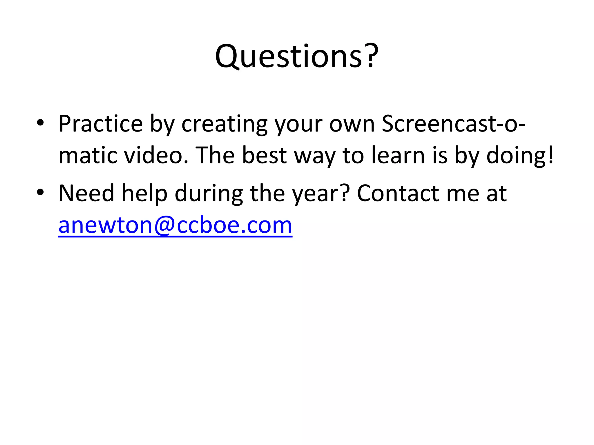 Screencast o-matic how to presentation | PPTX