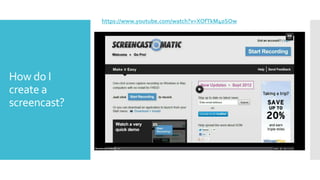 Screencasting & YouTube Captions Presntation | PPT
