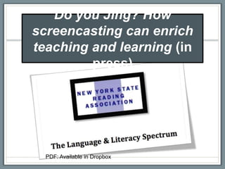 "Screencasting for Educators and Students" | PPT