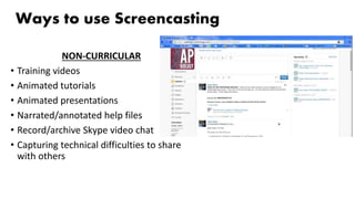 Screencasting for Students 101 | PPTX | Computing | Technology & Computing