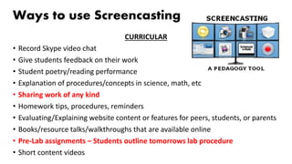 Screencasting for Students 101 | PPT