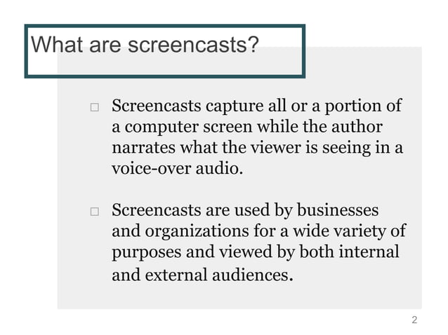 Screencasting instructions | PPT