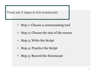 Screencasting instructions | PPT