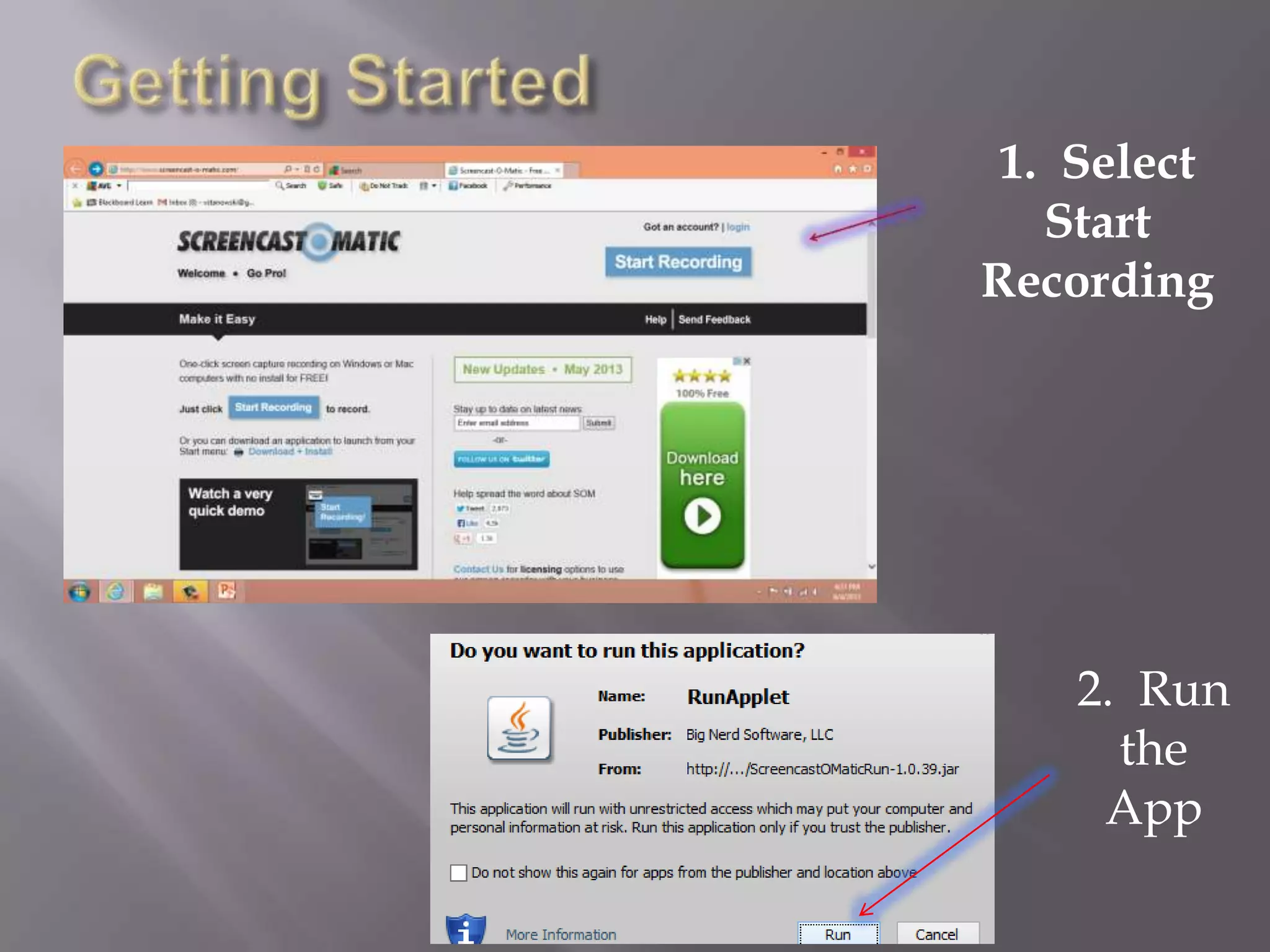 Screencasting ppt 1 | PPTX | Computing | Technology & Computing