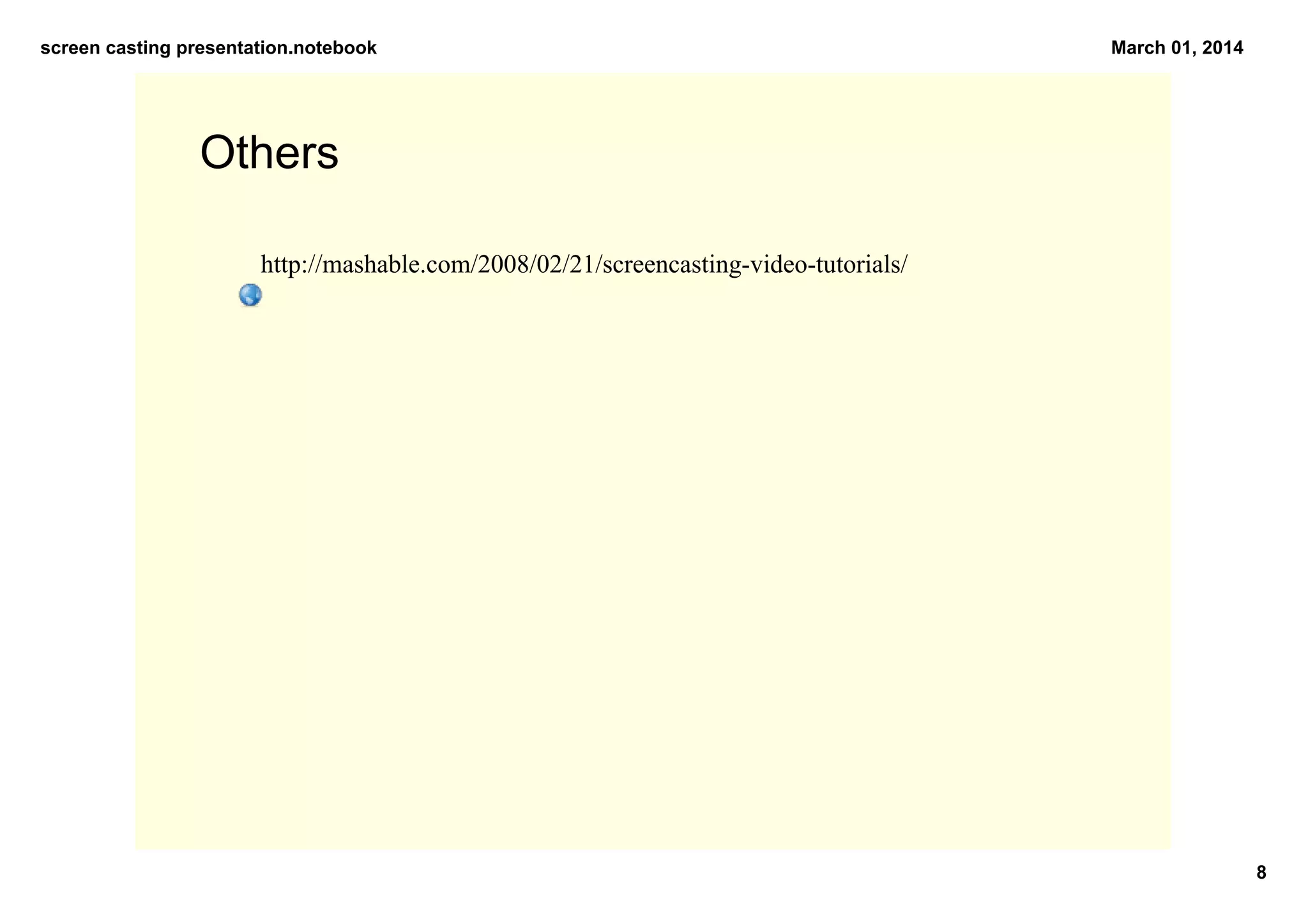 Screen casting presentation | PDF