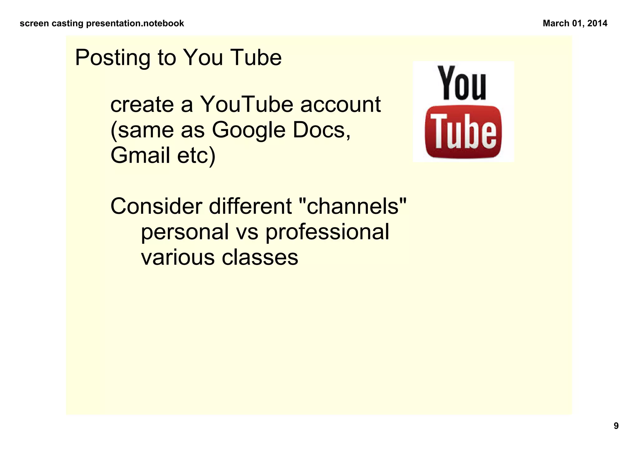 Screen casting presentation | PDF