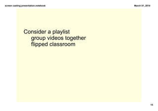 Screen casting presentation | PPT