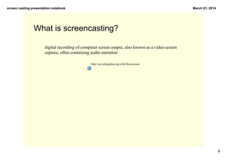 Screen casting presentation | PPT