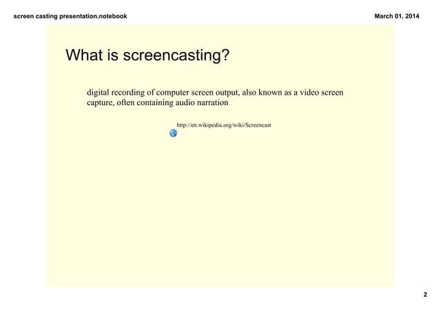 Screen casting presentation | PPT