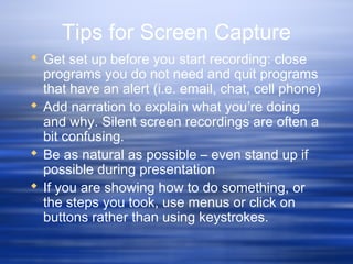 Using QuickTime Player for Screencasting | PPT