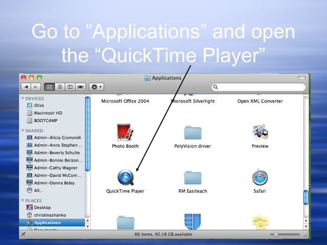 Using QuickTime Player for Screencasting | PPT