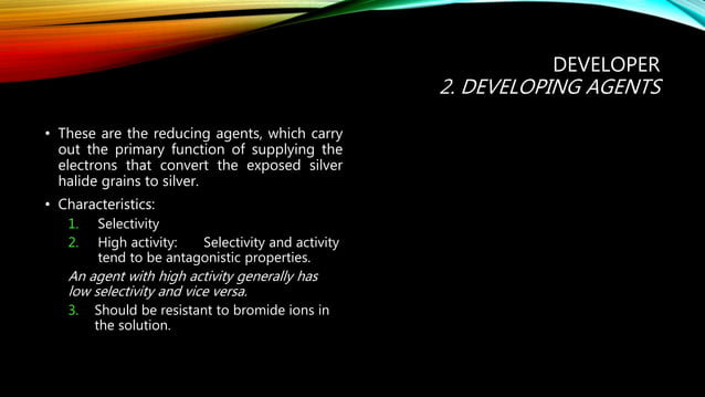 Radiographic Film and Its processing | PPTX | Chemistry | Science