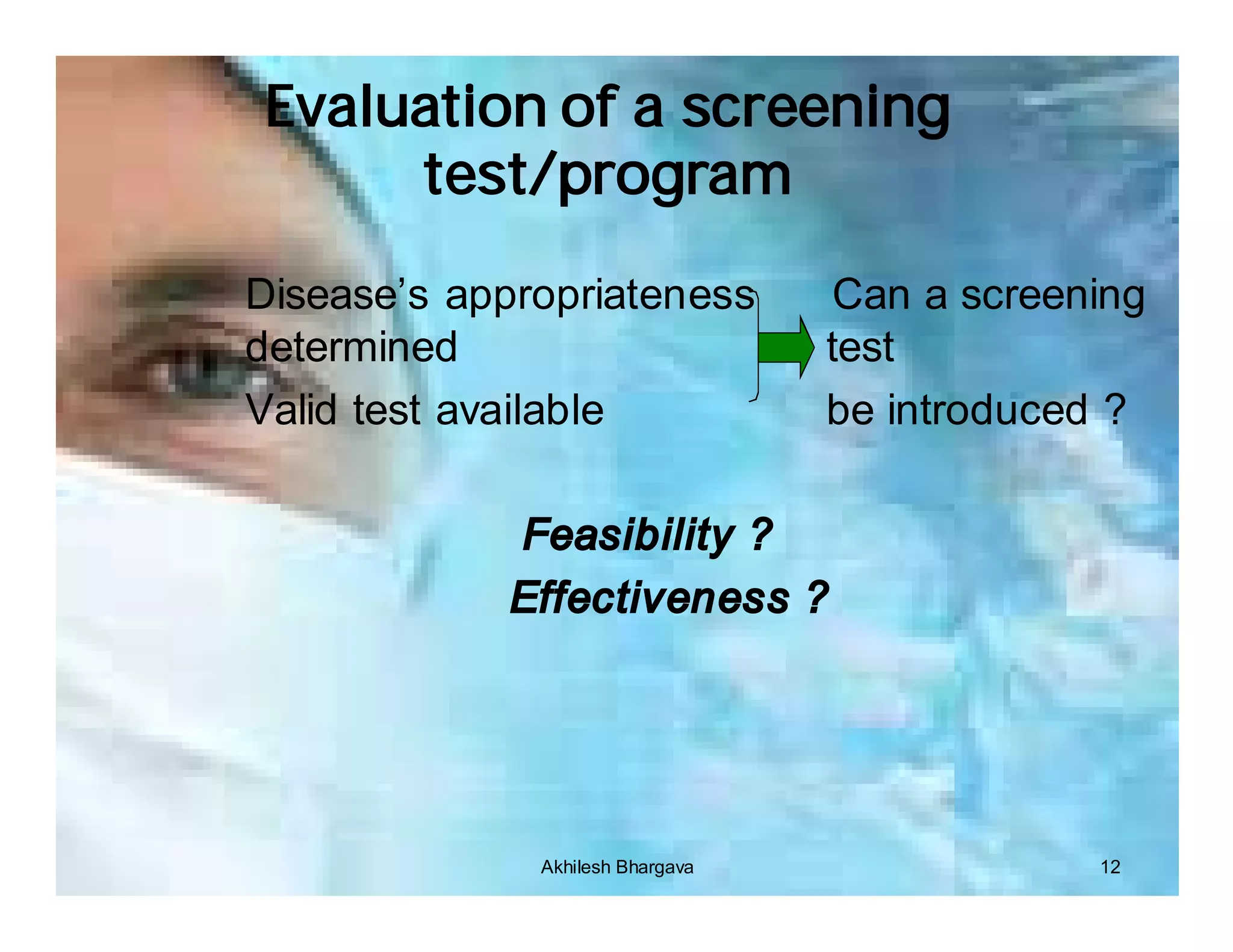 Screening in Public Health | PDF