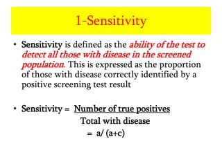 Screening test (basic concepts) | PPT