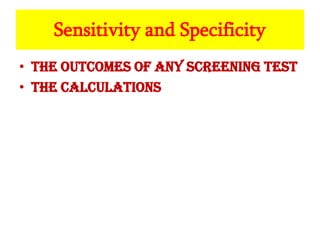 Screening test (basic concepts) | PPTX