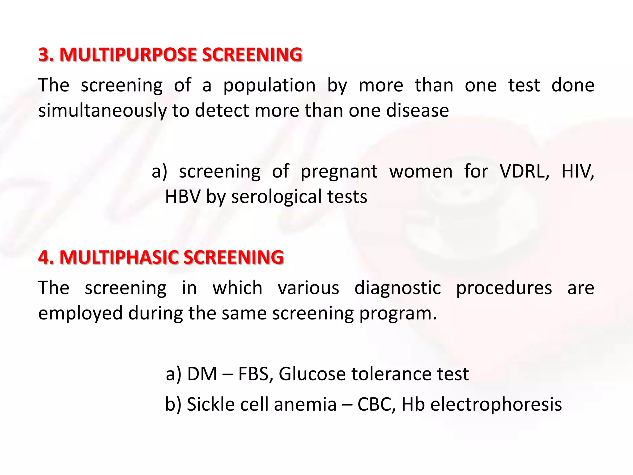 Screening for Diseases | PPTX