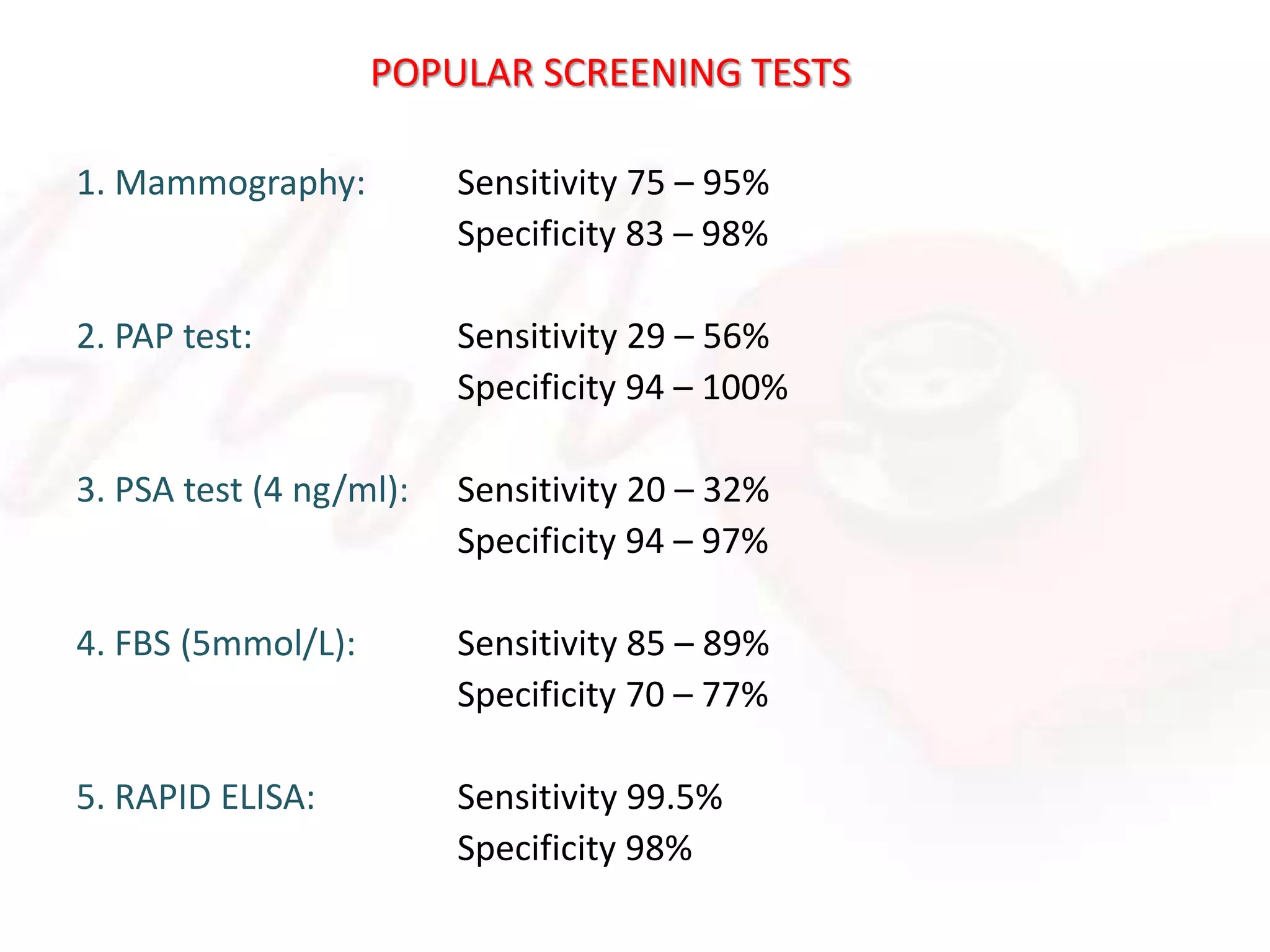 Screening for Diseases | PPTX