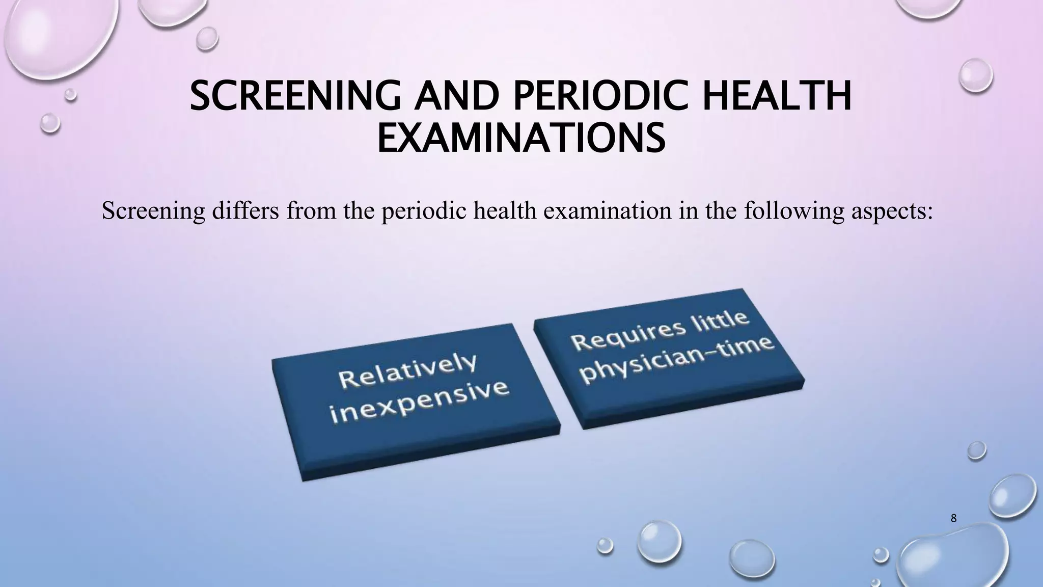 Screening for diseases | PPTX