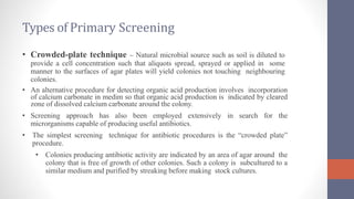 Screening of industrial microorganisms | PPTX