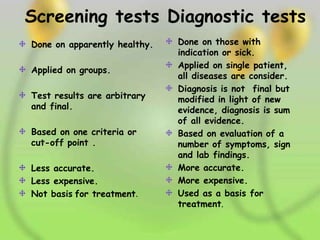 scre3ning of diseases epidemiology community medicine screening.ppt