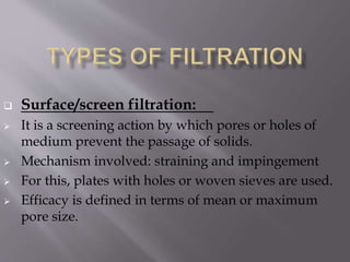Screening and-filtration in food science and technology | PPTX