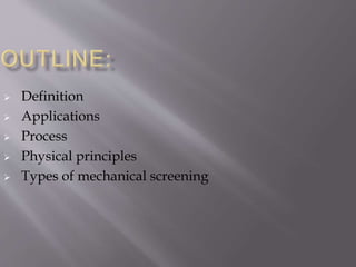 Screening and-filtration in food science and technology | PPTX