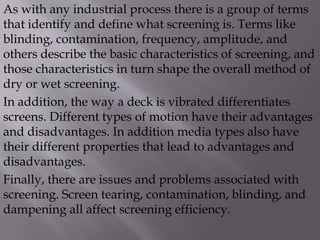 Screening and-filtration in food science and technology | PPTX
