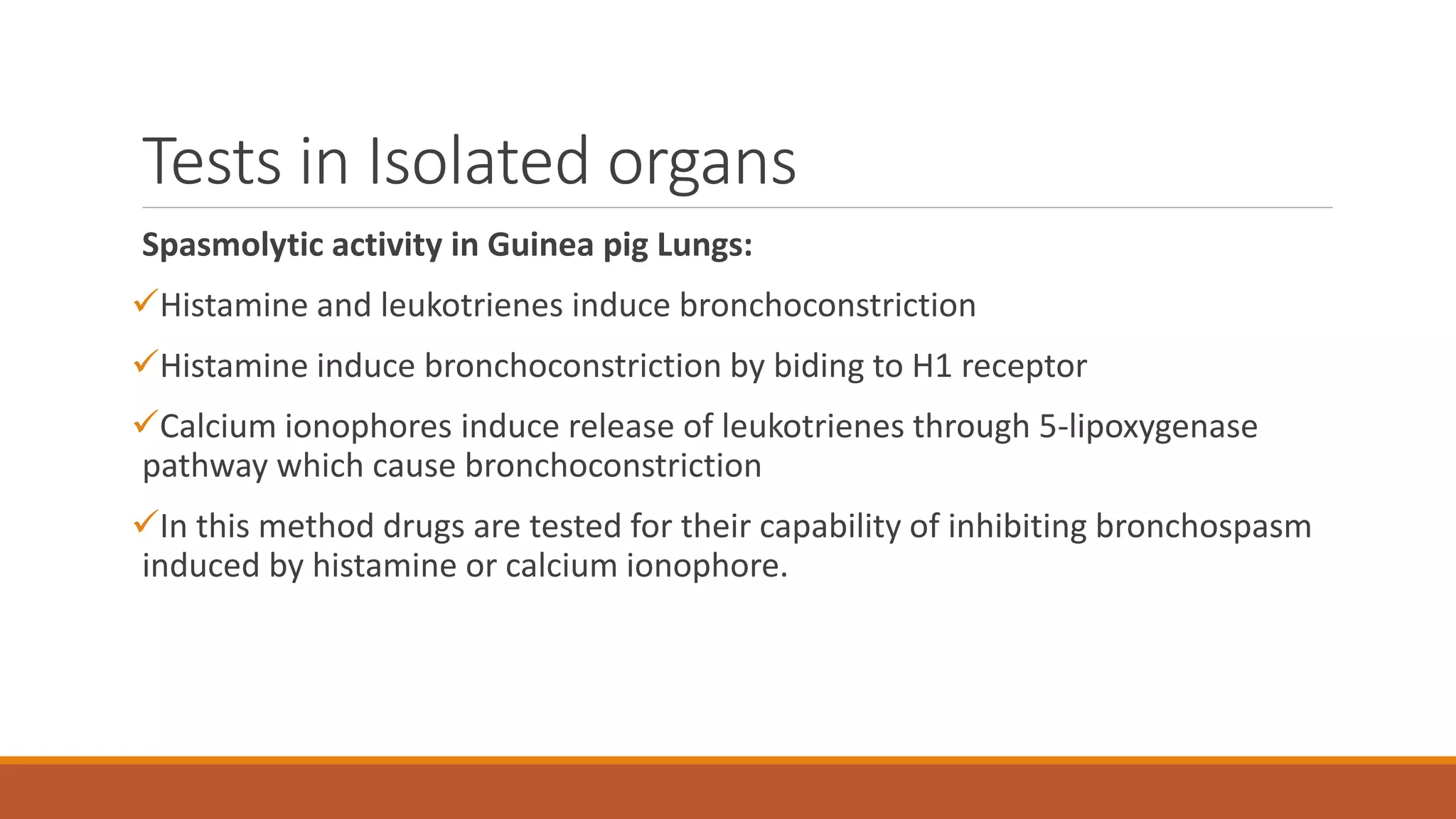 pre clinical Screening for anti asthmatic drugs | PPTX