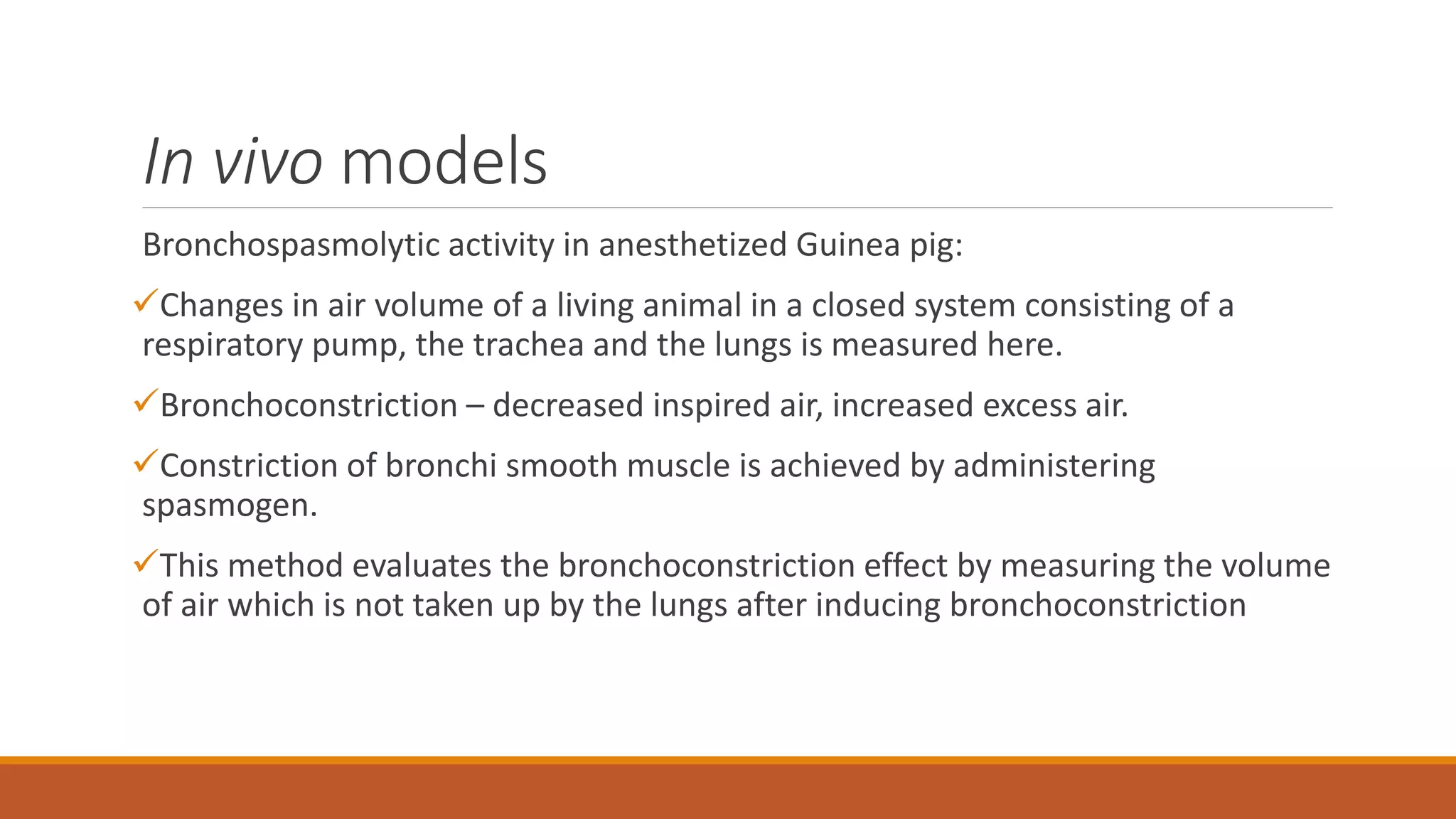 pre clinical Screening for anti asthmatic drugs | PPTX