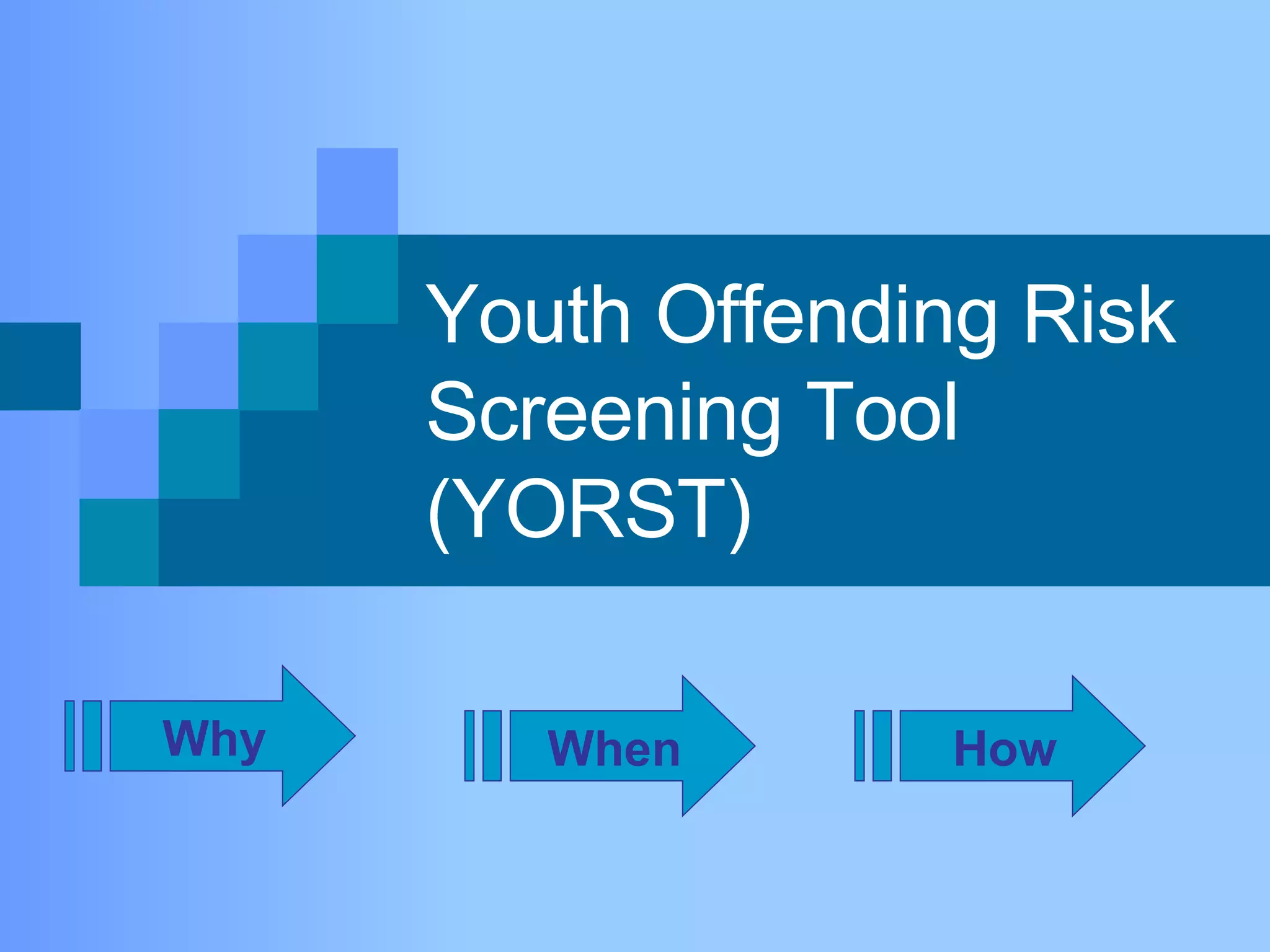 Screening children and young people for risk of re-offending: A ...