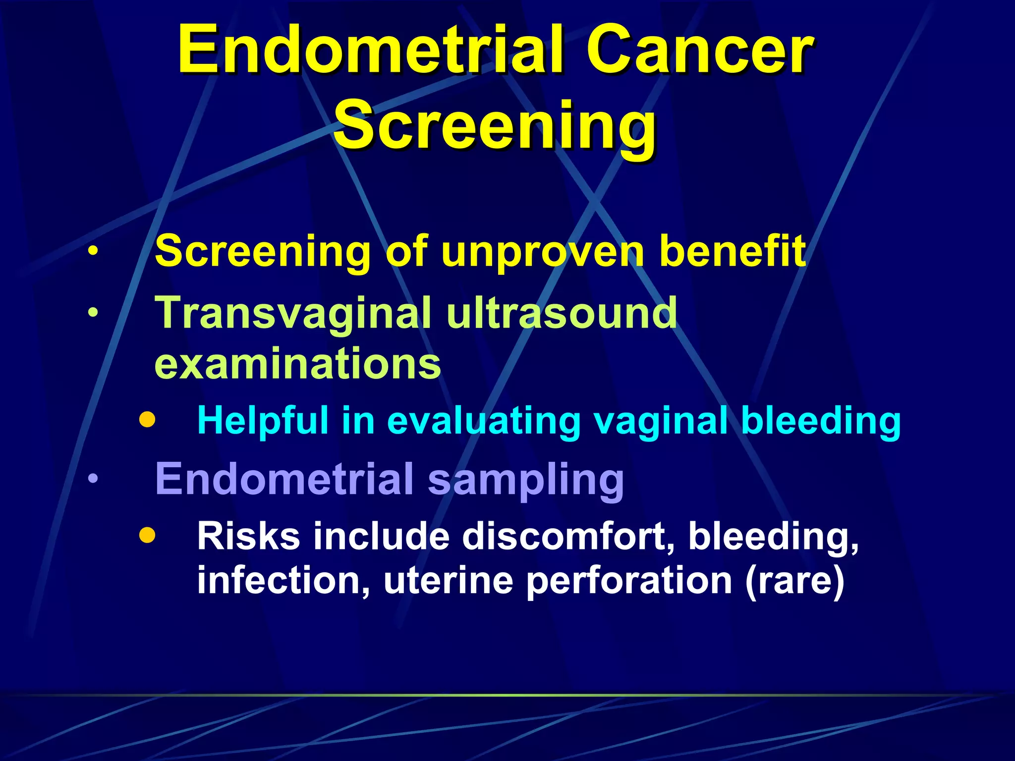 Screening for Female Genital Tract Malignancy | PPT