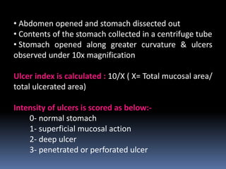 Screening methods for Anti Ulcer Drugs | PPTX
