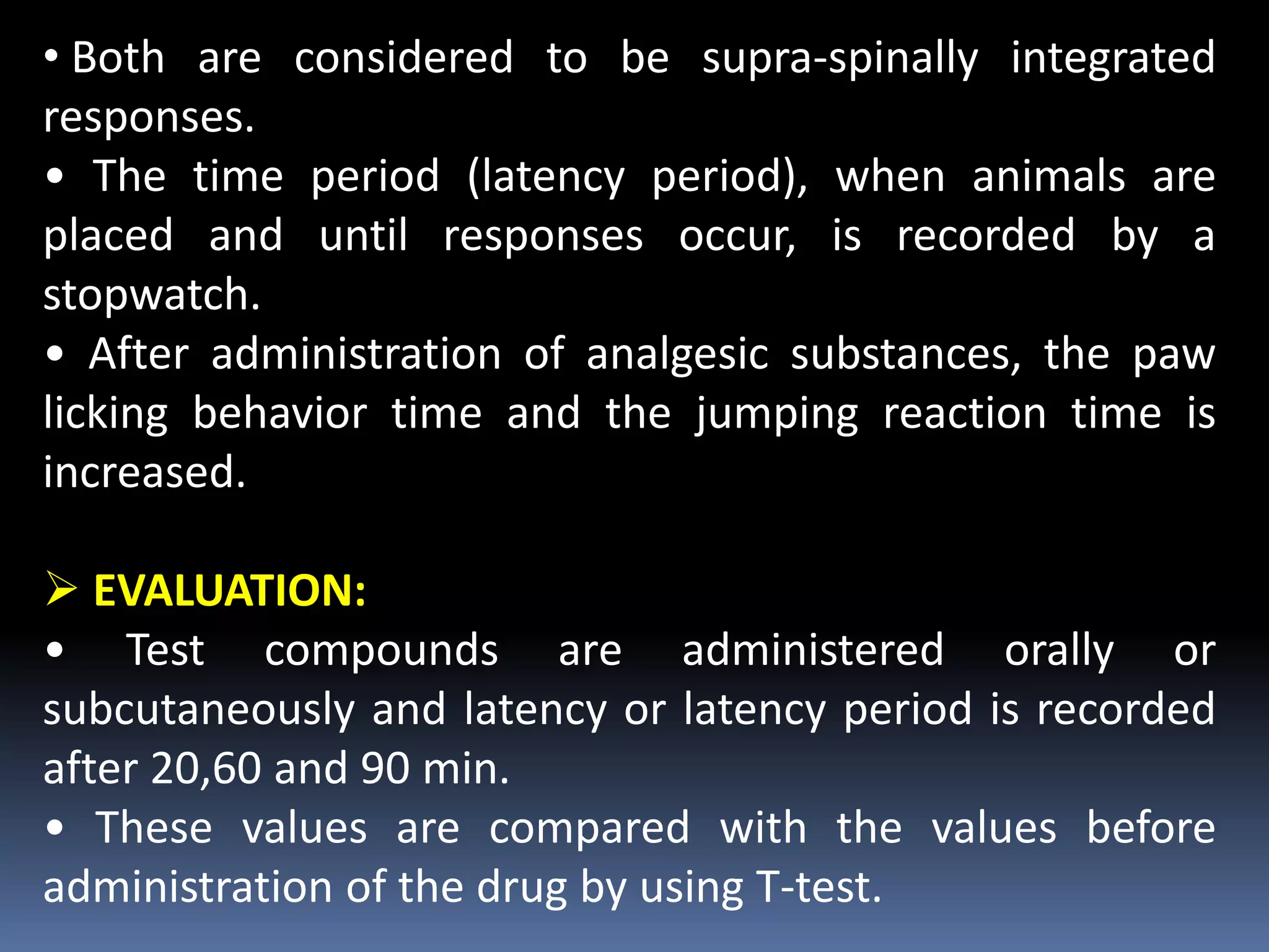 Screening methods for Analgesics | PPTX