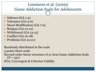 Screening and assessment for internet gaming addiction | PPT