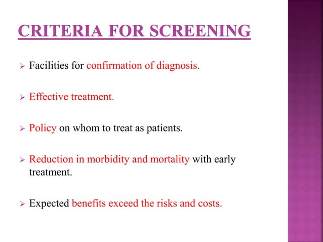 Screening and diagnostic tests | PPTX