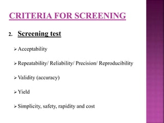 Screening and diagnostic tests | PPTX