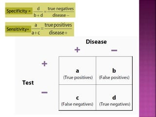 Screening and diagnostic tests | PPTX