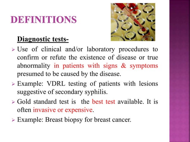 Screening and diagnostic tests | PPTX