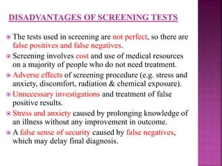 Screening and diagnostic tests | PPTX
