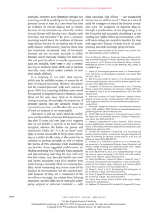 Screening cáncer próstata, nejm, marzo 2017 | PDF