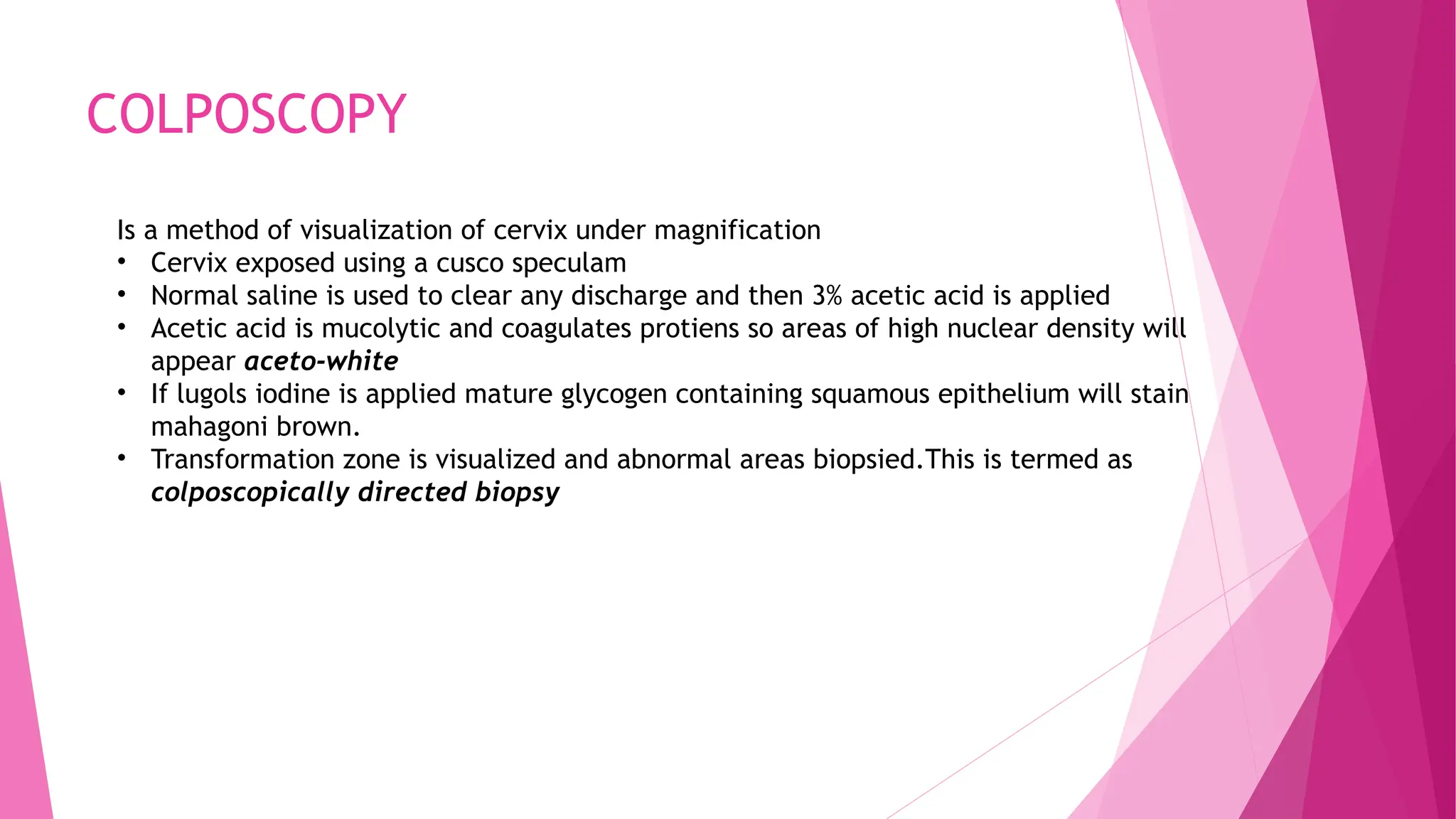 SCREENING FOR CERVICAL CANCER - for screening | PPTX