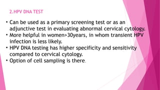 SCREENING FOR CERVICAL CANCER - for screening | PPTX