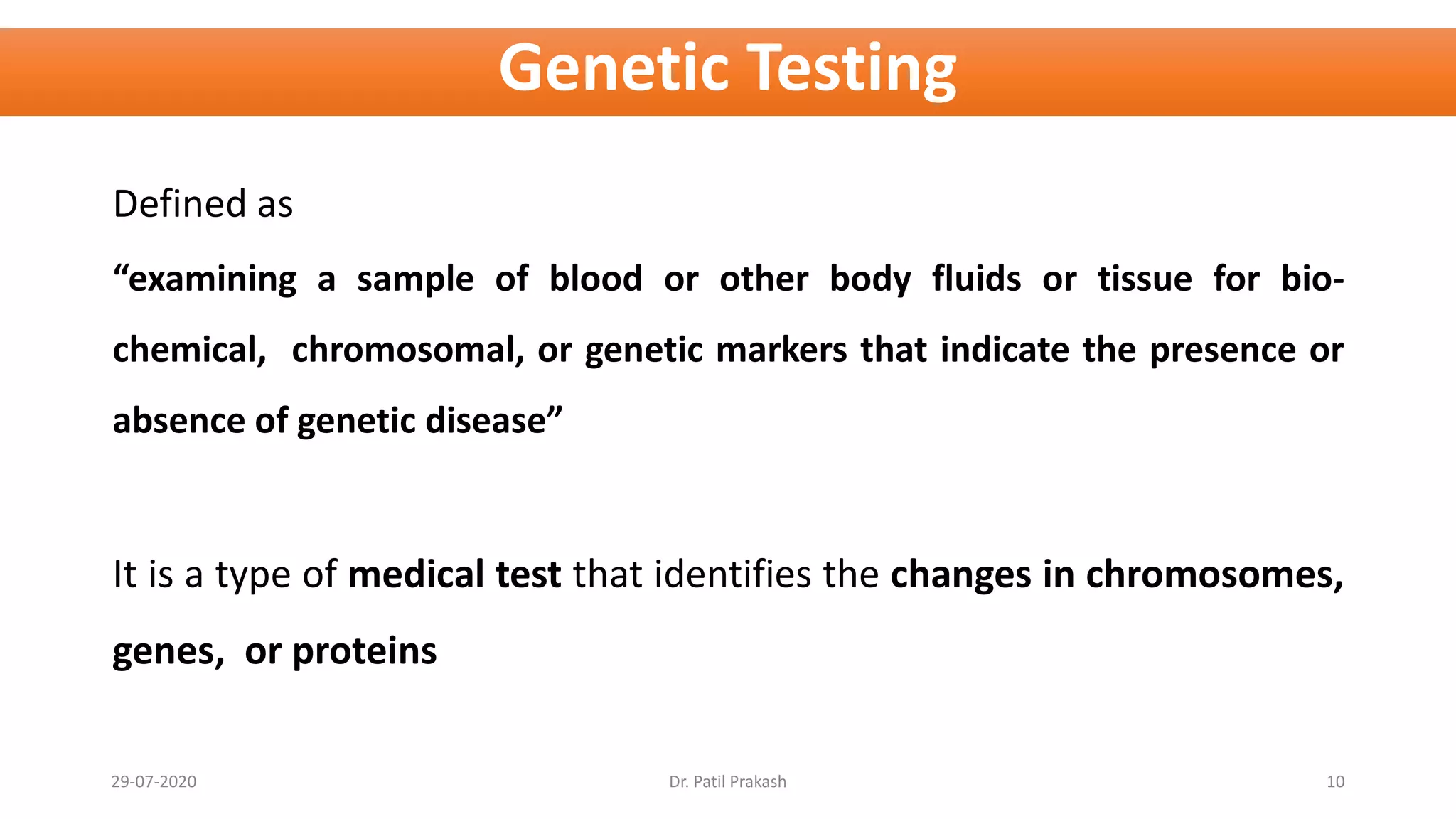 Genetic Testing in Neonates and Children - Screening for chromosomal ...