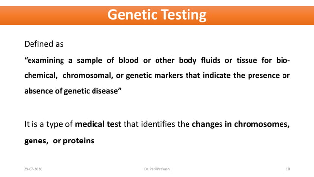 Genetic Testing in Neonates and Children - Screening for chromosomal ...