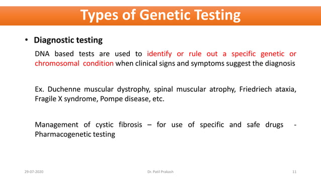 Genetic Testing in Neonates and Children - Screening for chromosomal ...