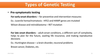 Genetic Testing in Neonates and Children - Screening for chromosomal ...