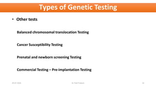 Genetic Testing in Neonates and Children - Screening for chromosomal ...