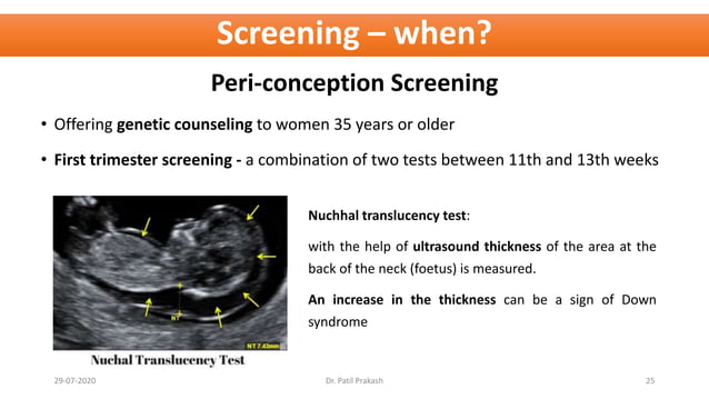 Genetic Testing in Neonates and Children - Screening for chromosomal ...