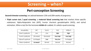 Genetic Testing in Neonates and Children - Screening for chromosomal ...
